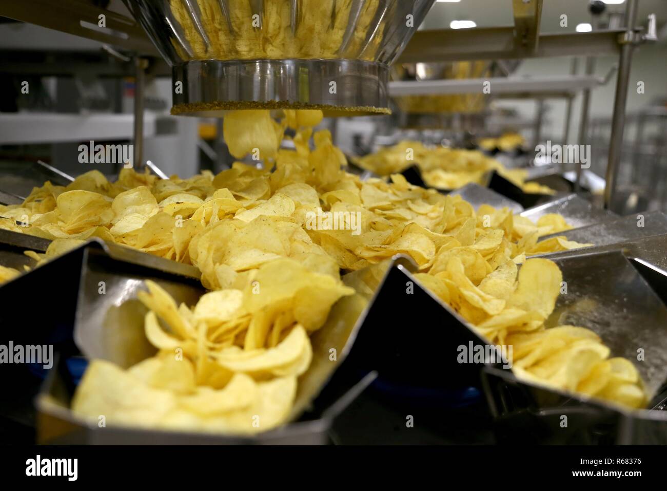 Lays crisps production line at the Frito-Lay factory on November 22 ...