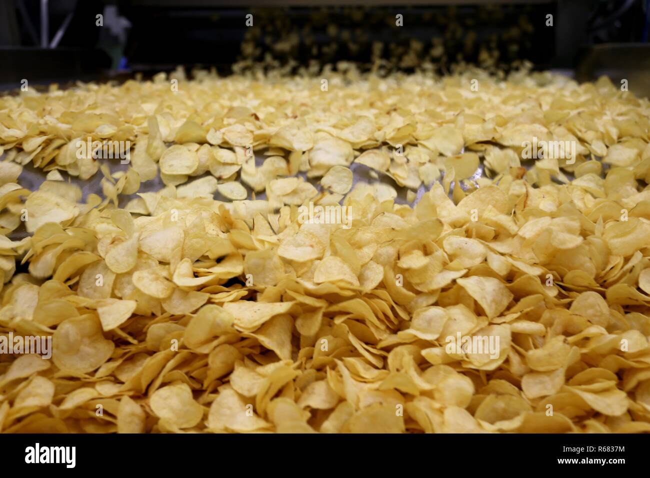 Lays crisps production line at the Frito-Lay factory on November 22 ...