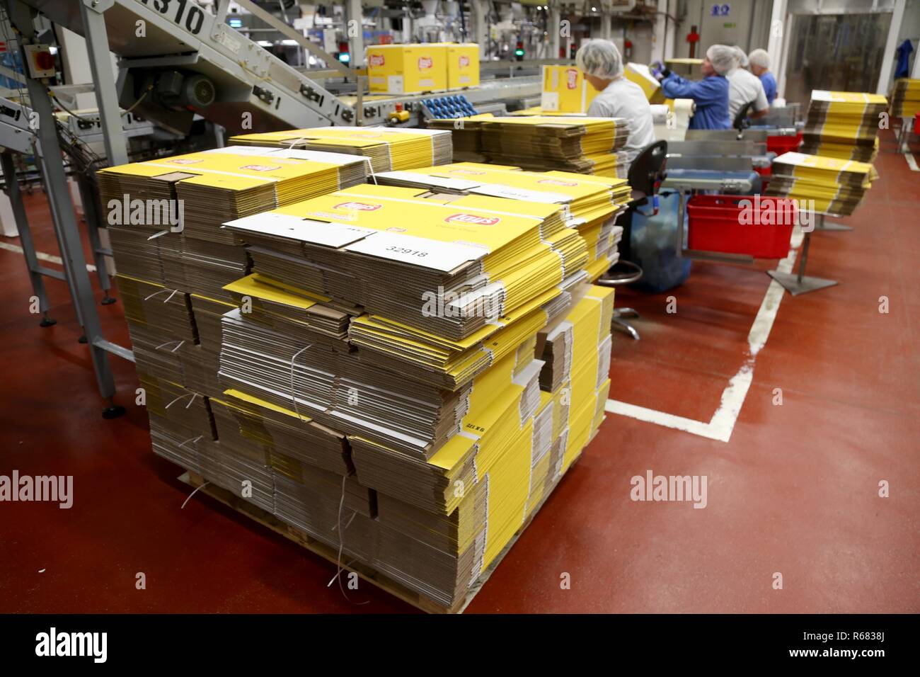 Lays crisps production line at the Frito-Lay factory on November 22 ...