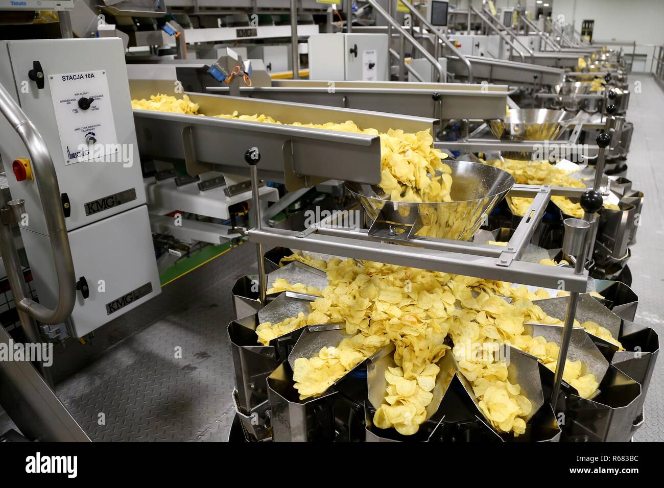 Lays crisps production line at the Frito-Lay factory on November 22 ...