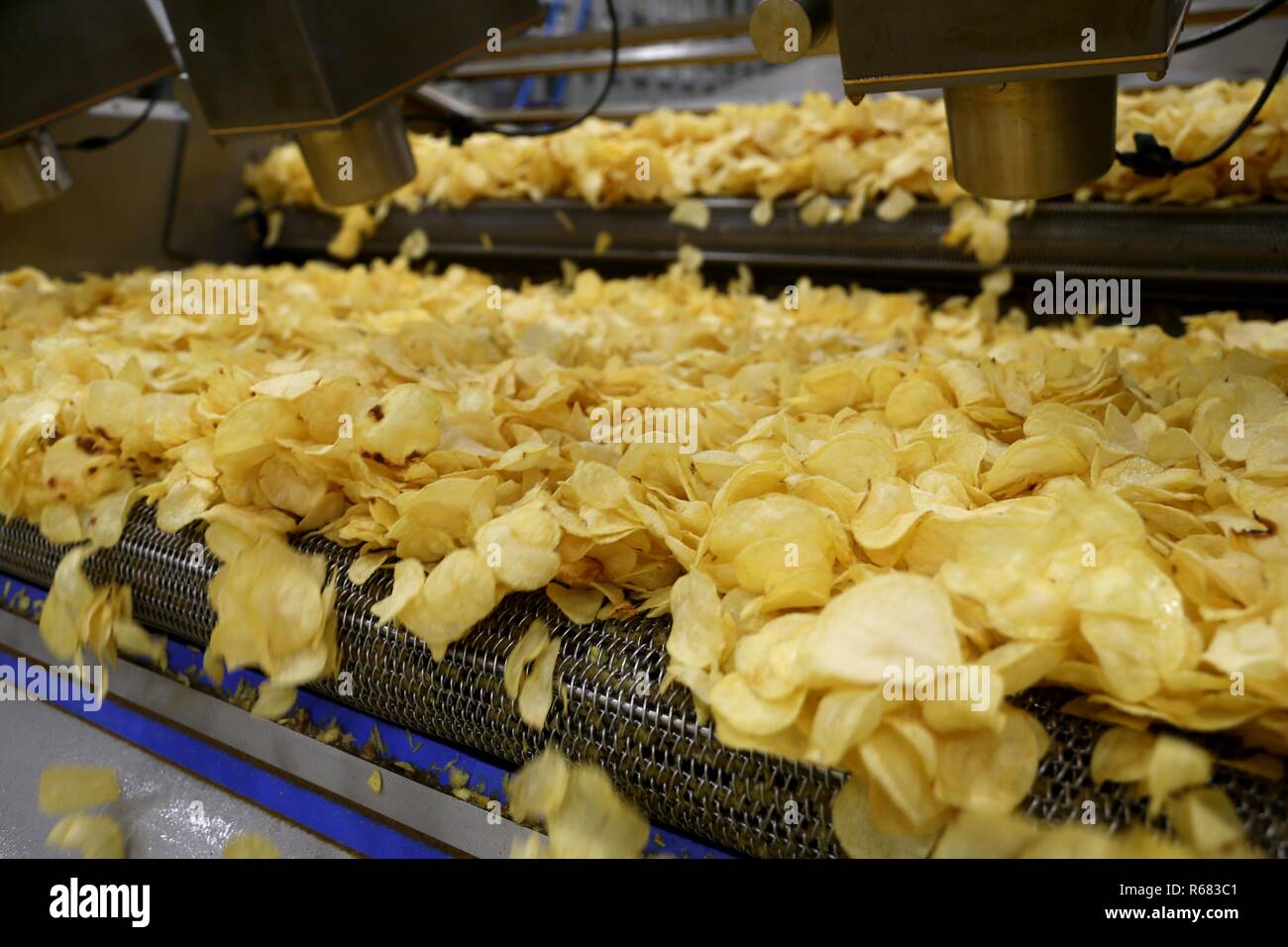 Lays crisps production line at the Frito-Lay factory on November 22 ...