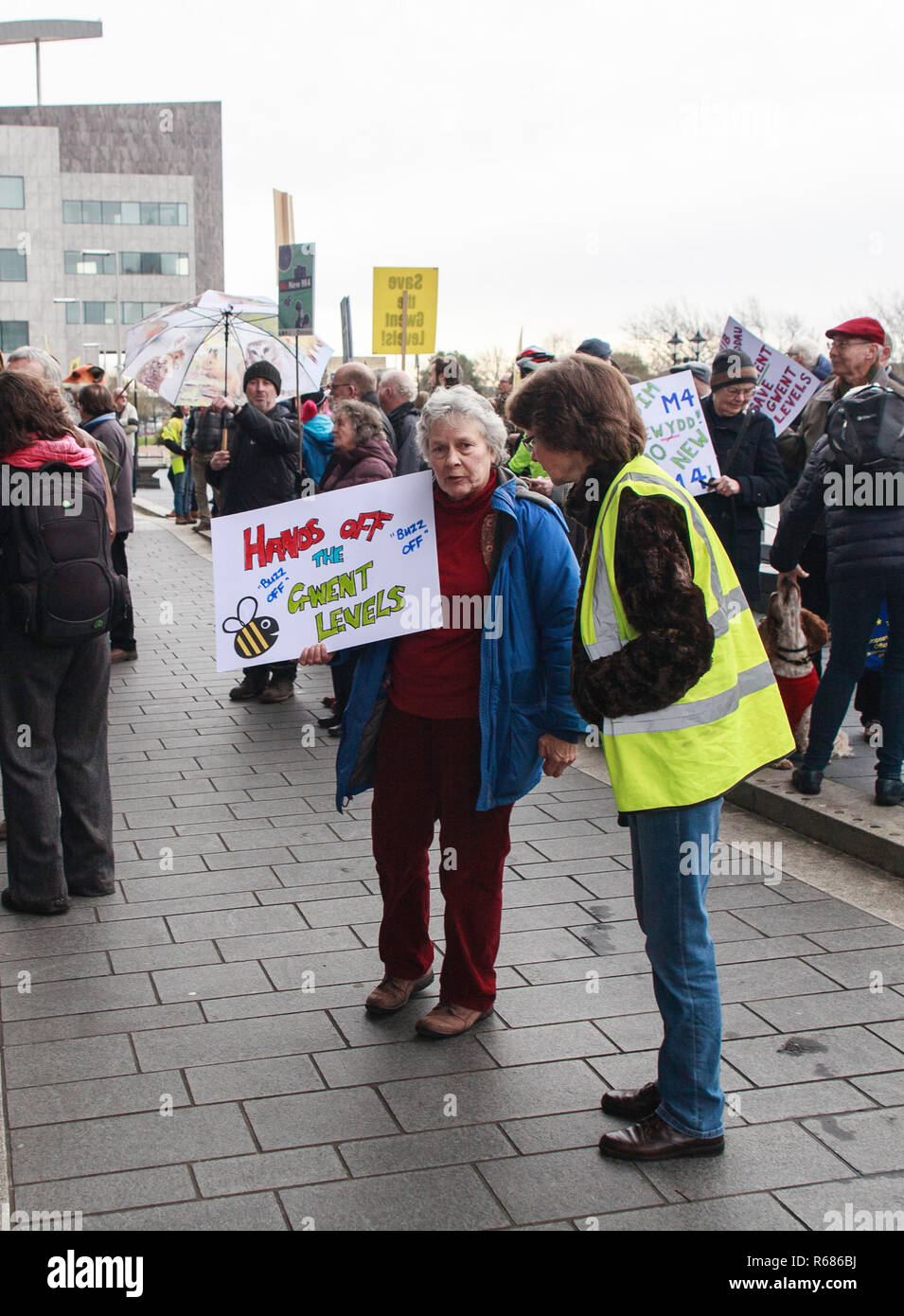 Cardiff, UK. 4th December, 2018. Rally to protest against the building ...