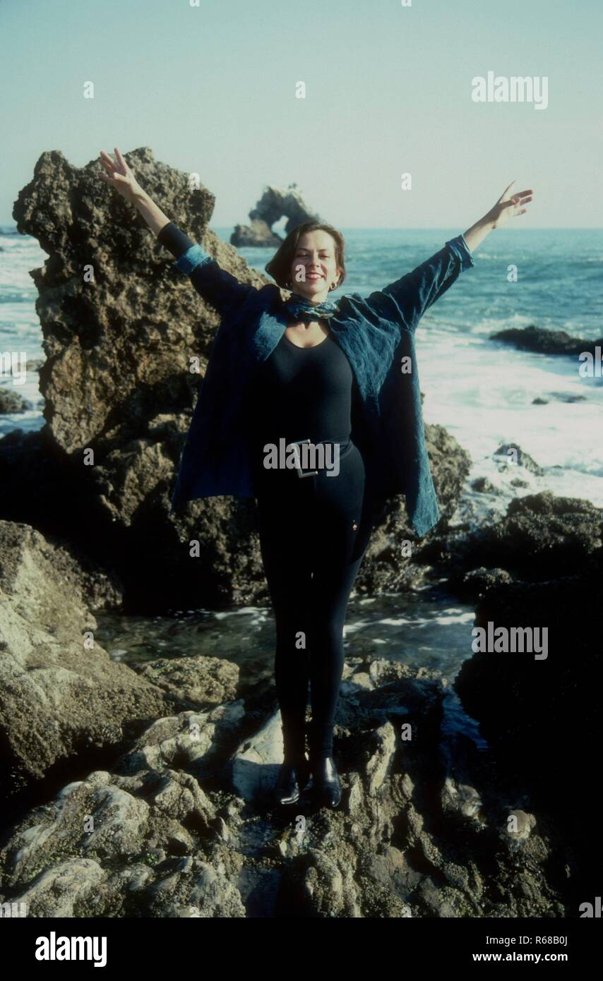 SANTA MONICA, CA - MARCH 12: (EXCLUSIVE) Singer Francine Poitras poses ...