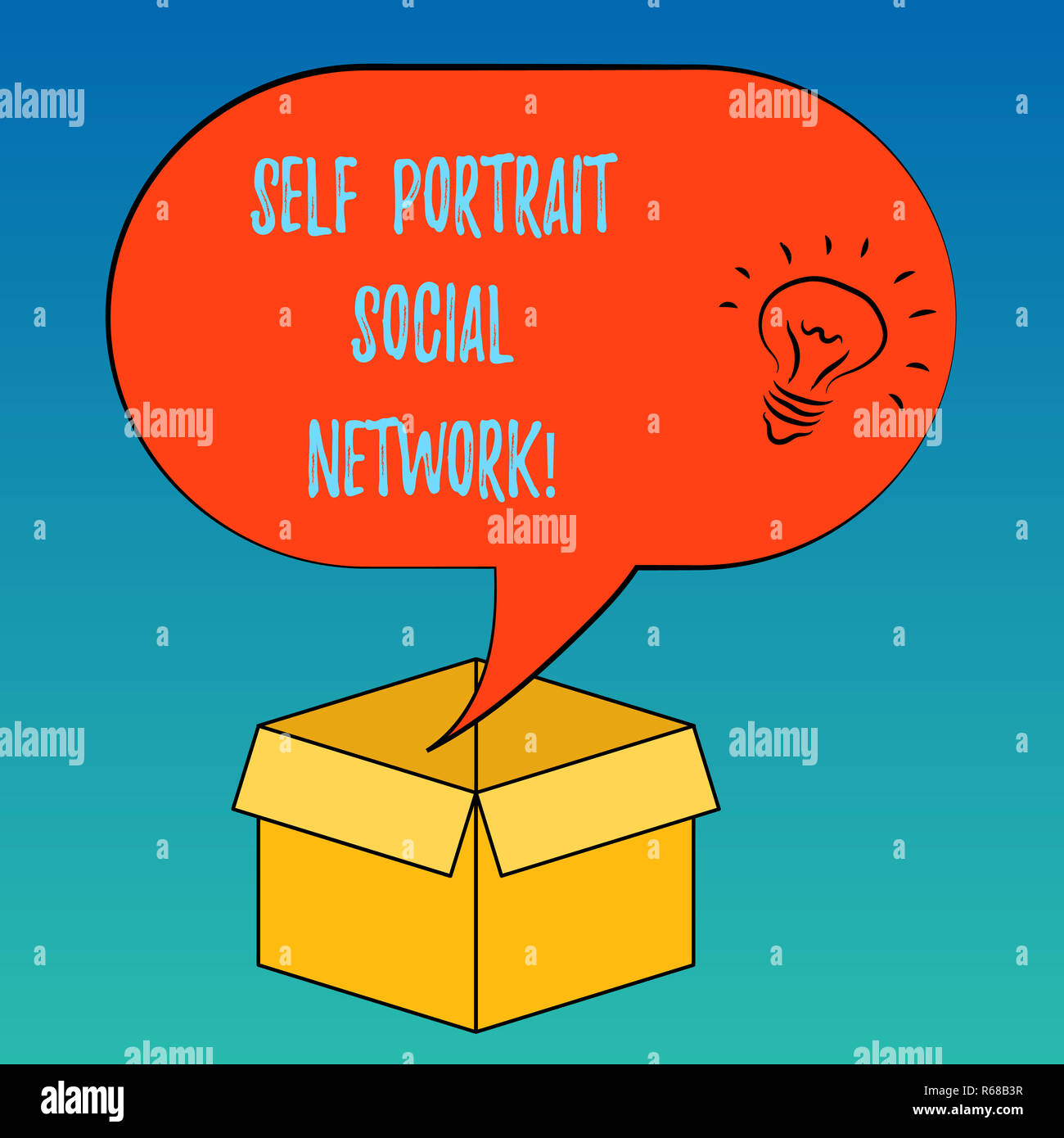 Handwriting text Self Portrait Social Network. Concept meaning Selfie ...