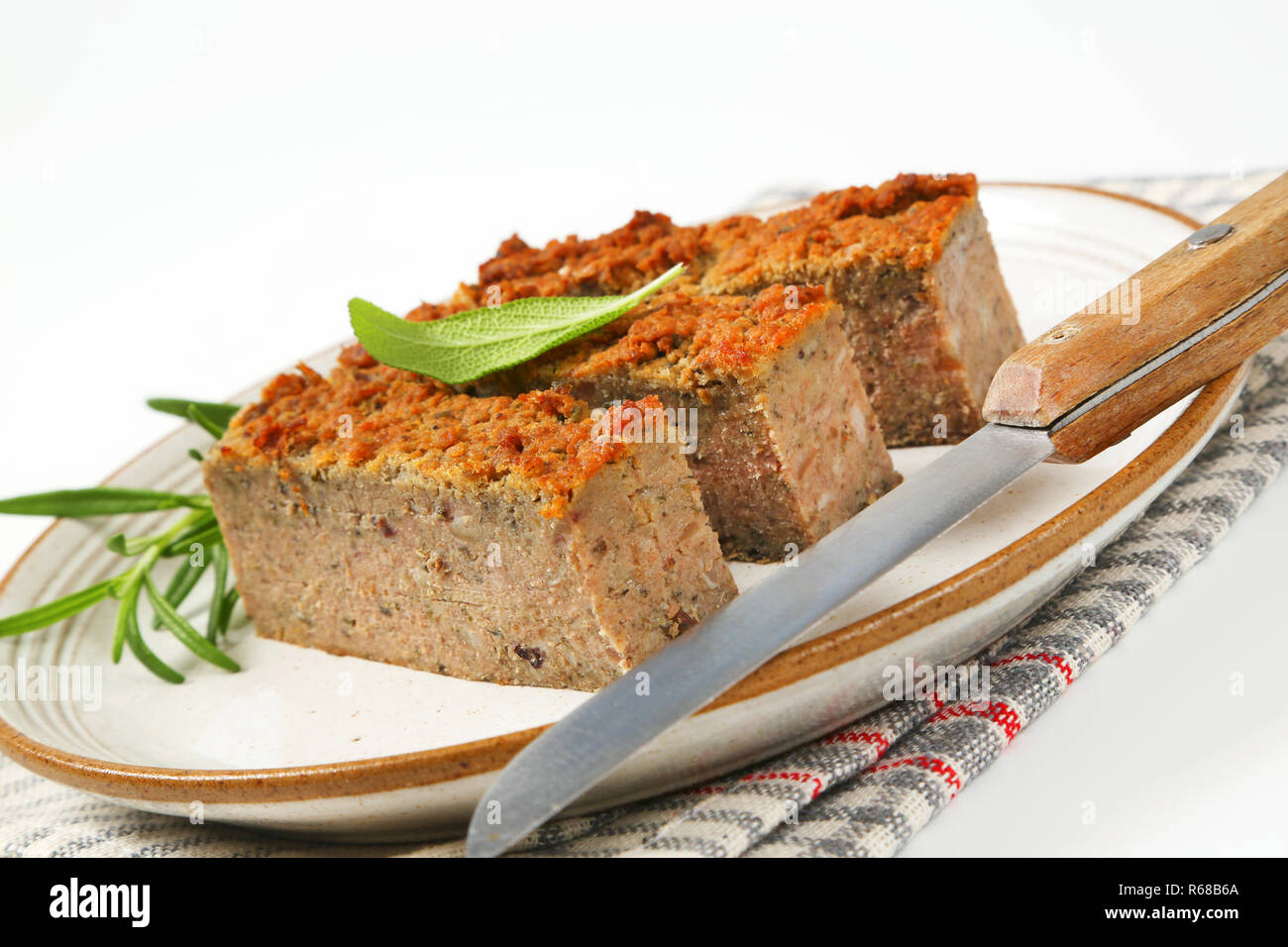 pork and liver meatloaf Stock Photo - Alamy