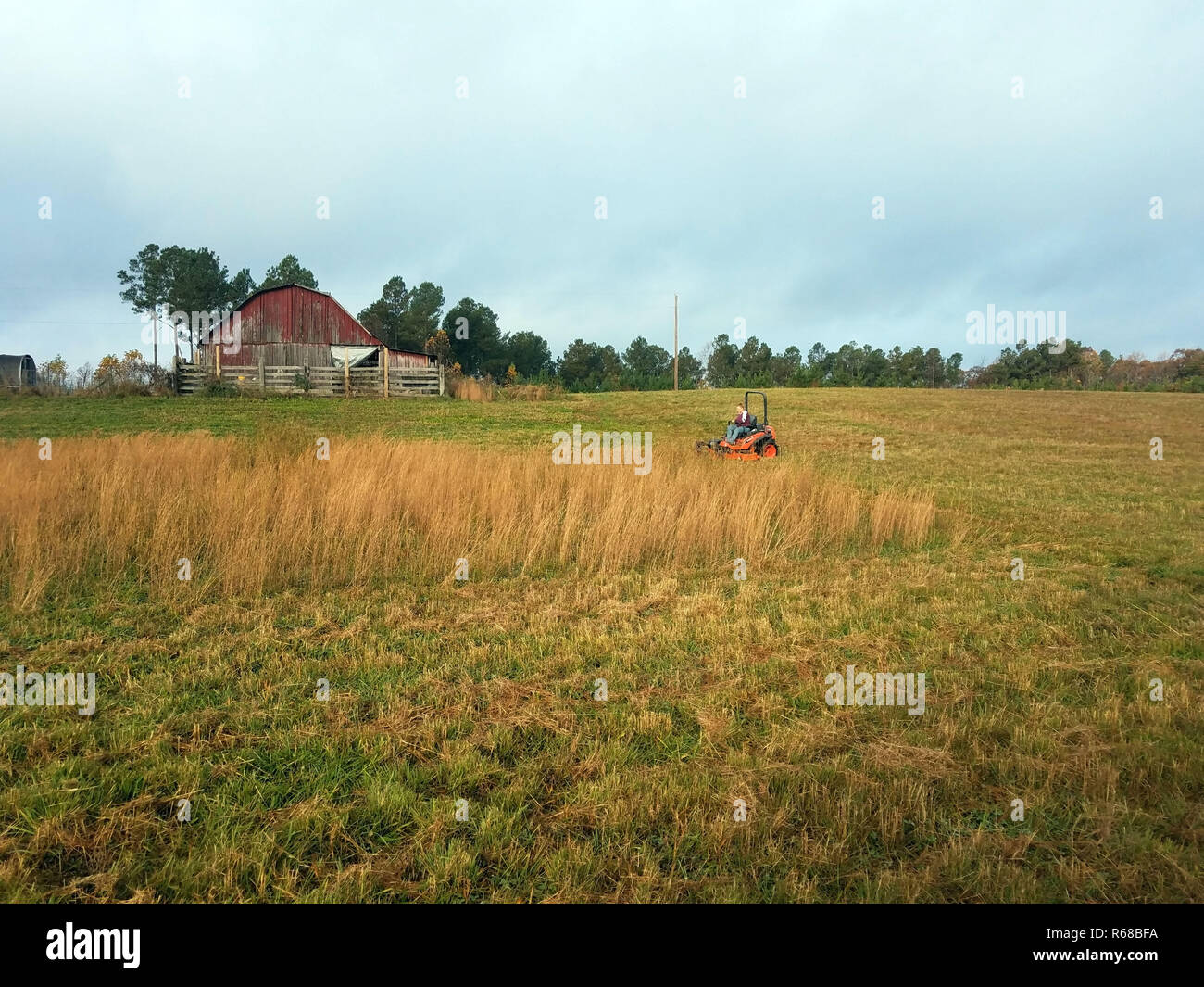 Mowing hay hi-res stock photography and images - Alamy