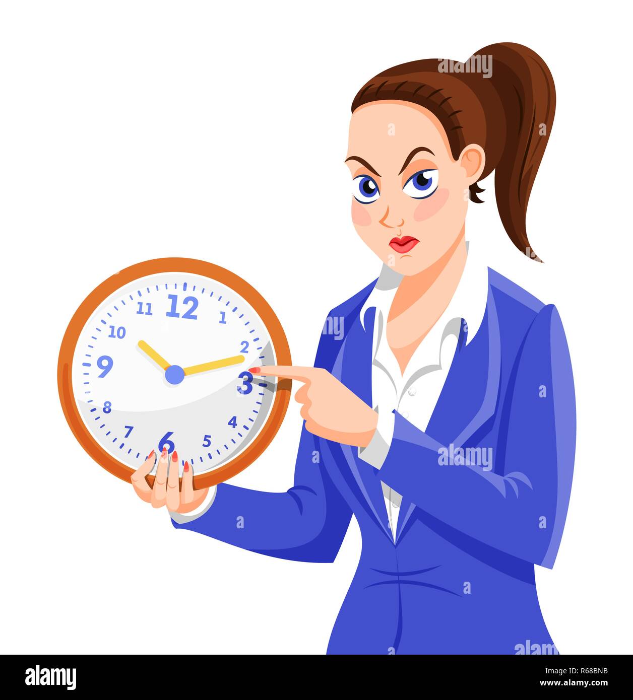 Angry boss woman character Stock Vector Image & Art - Alamy