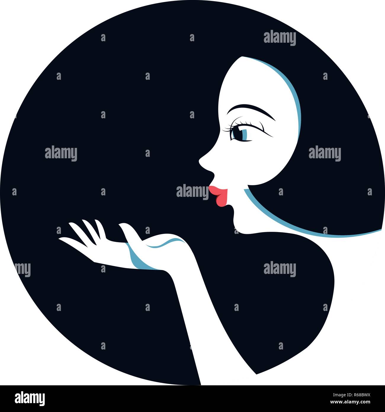 Air kiss girl Stock Vector Images - Alamy