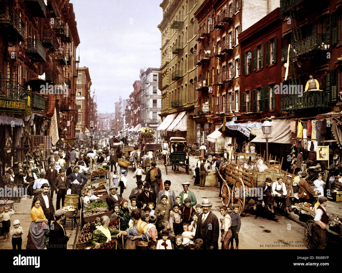 Manhattan street 1900 hi-res stock photography and images - Alamy