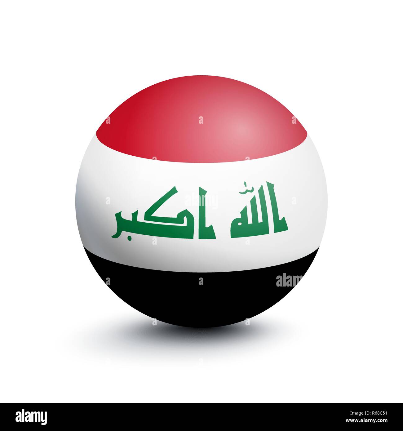 Flag of Iraq in the form of a ball Stock Vector Image & Art - Alamy