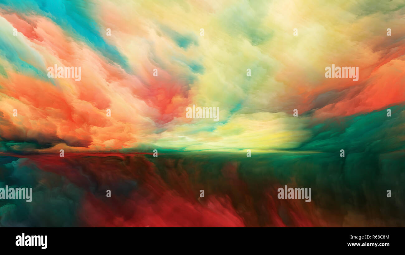Virtual Abstract Landscape Stock Photo - Alamy
