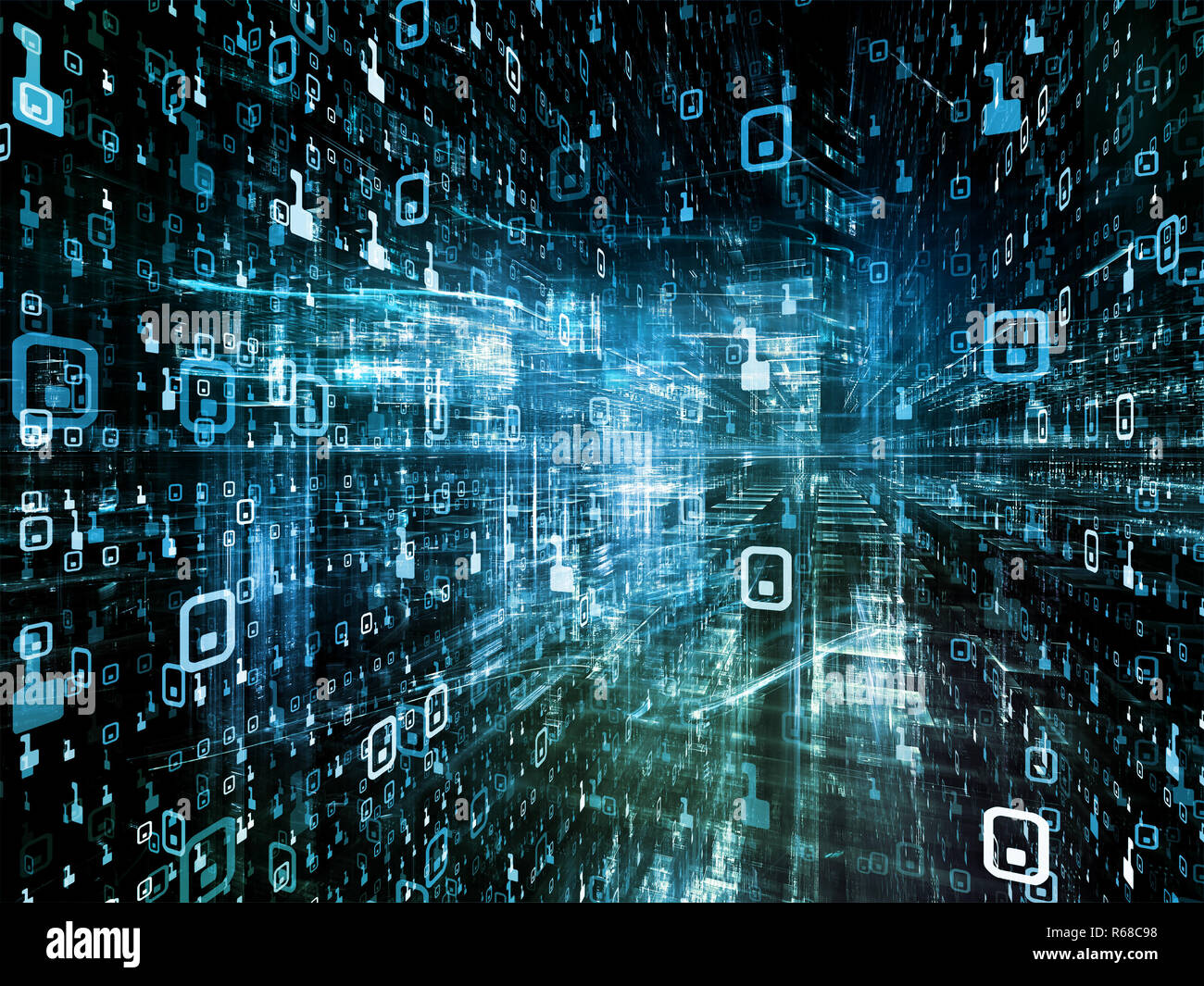 Fire of Digital World Stock Photo - Alamy