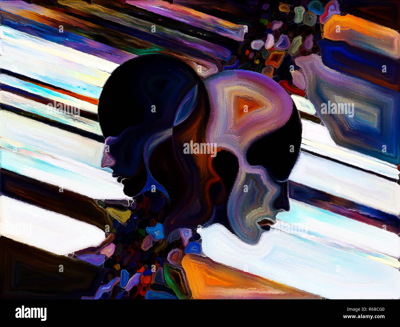 Painted Shape Division Stock Photo - Alamy