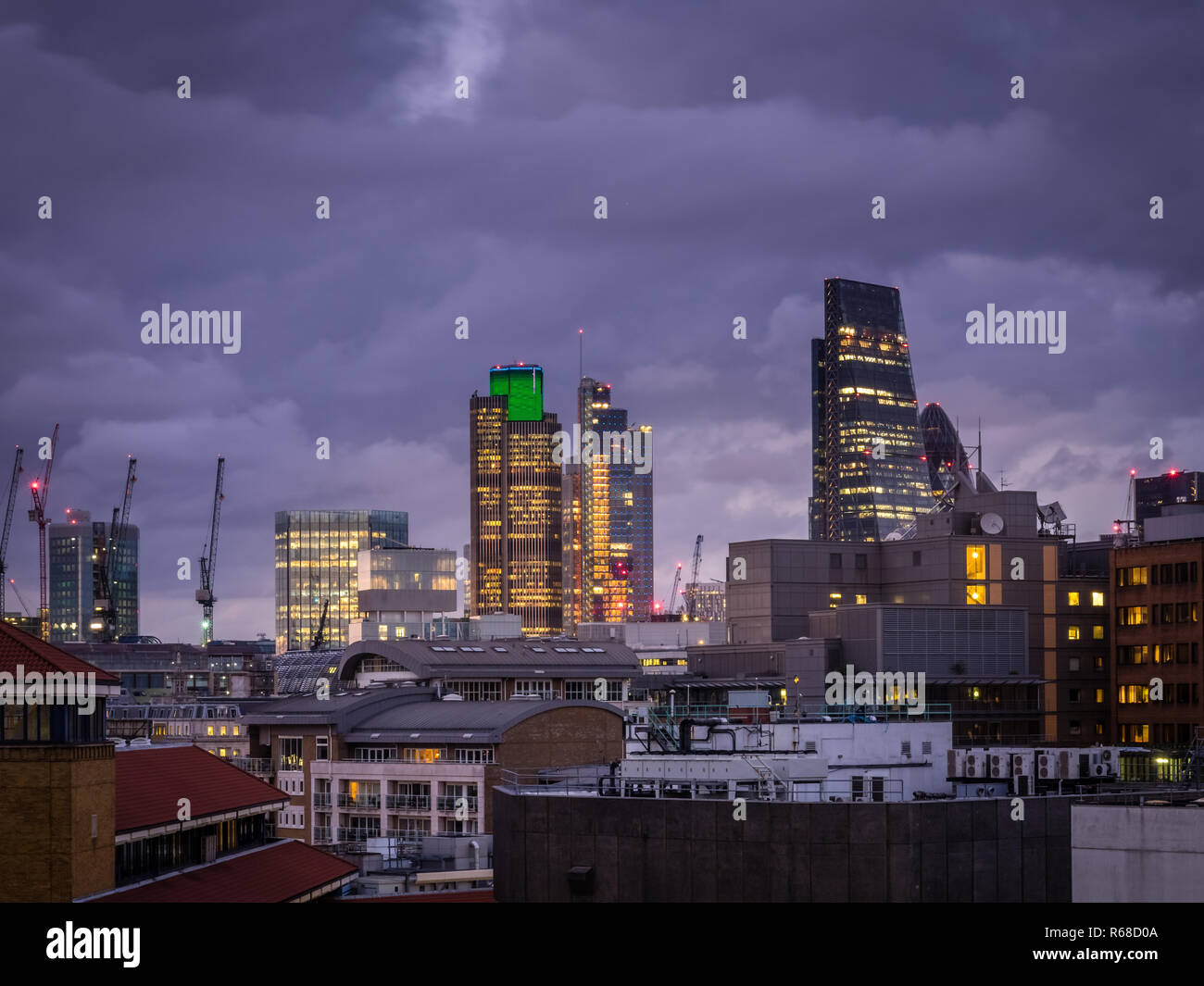 London City skyline at dusk Stock Photo - Alamy
