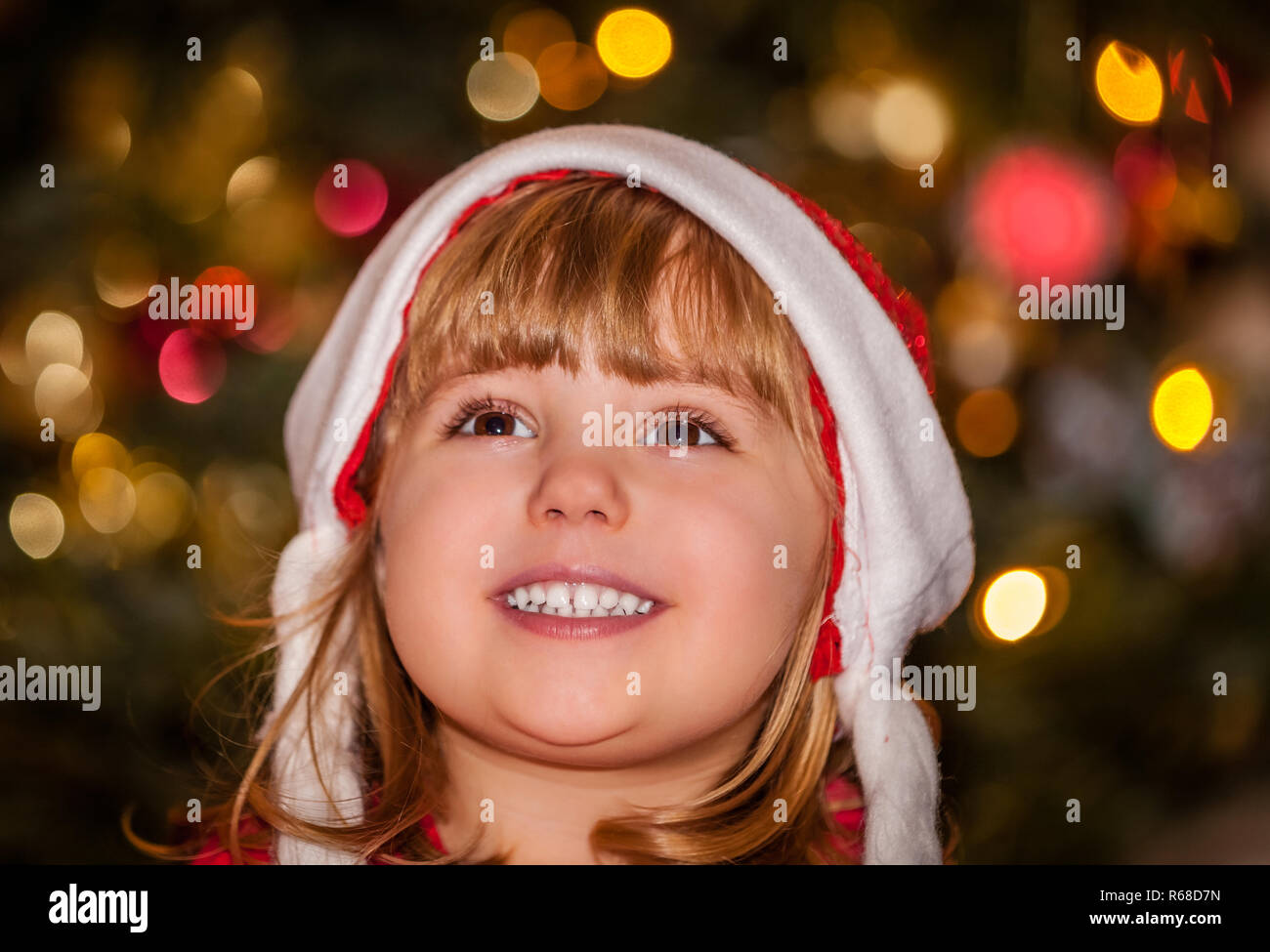 Happy Christmas girl Stock Photo - Alamy