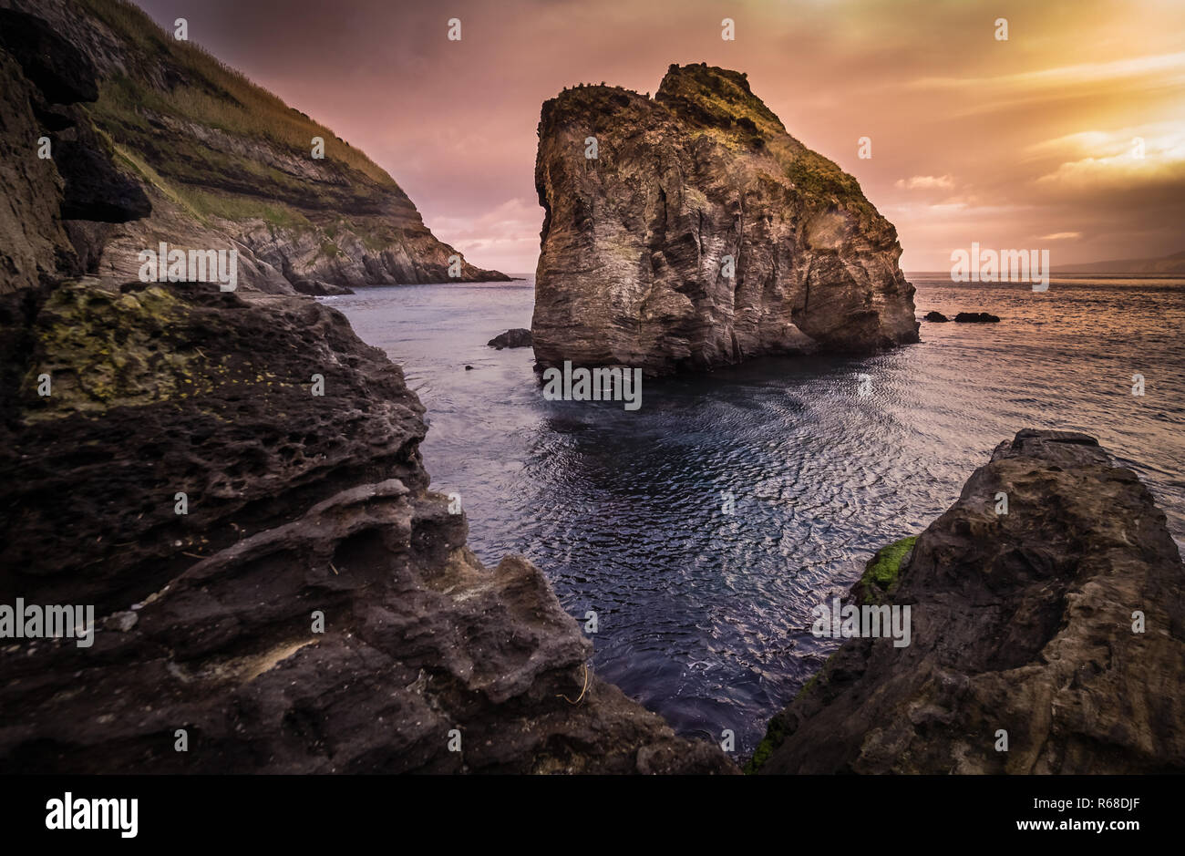 Giant rock on the sea Stock Photo - Alamy