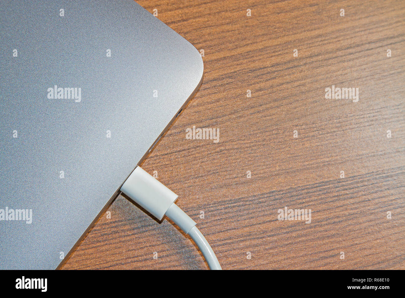 USB type-C port on laptop and Cable's White of laptop Stock Photo - Alamy