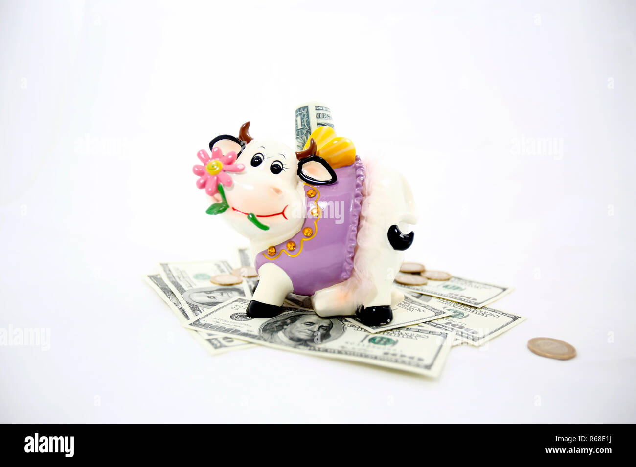 Cow coin bank Stock Photo - Alamy