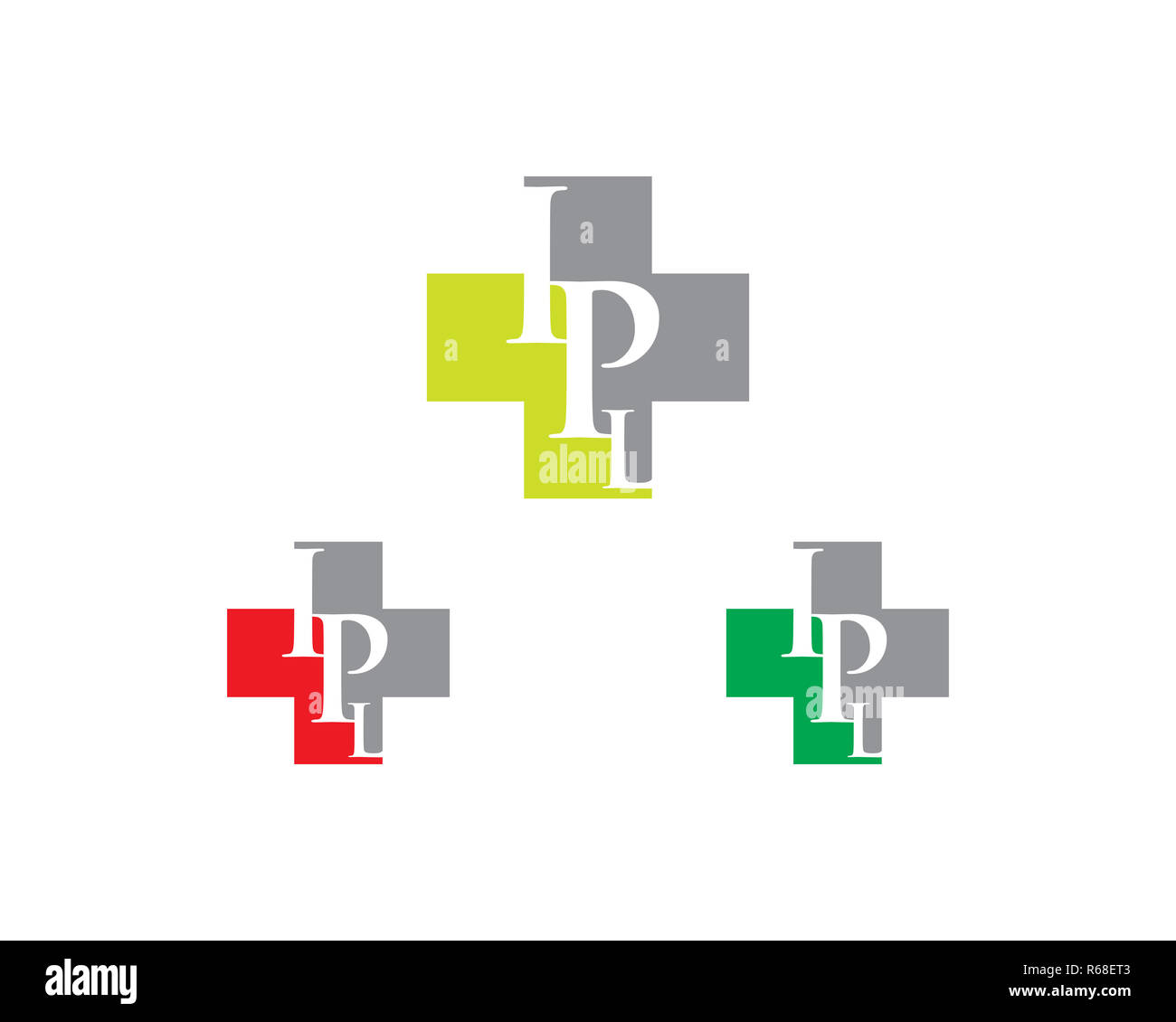 ipl letter hospital logo Stock Photo - Alamy