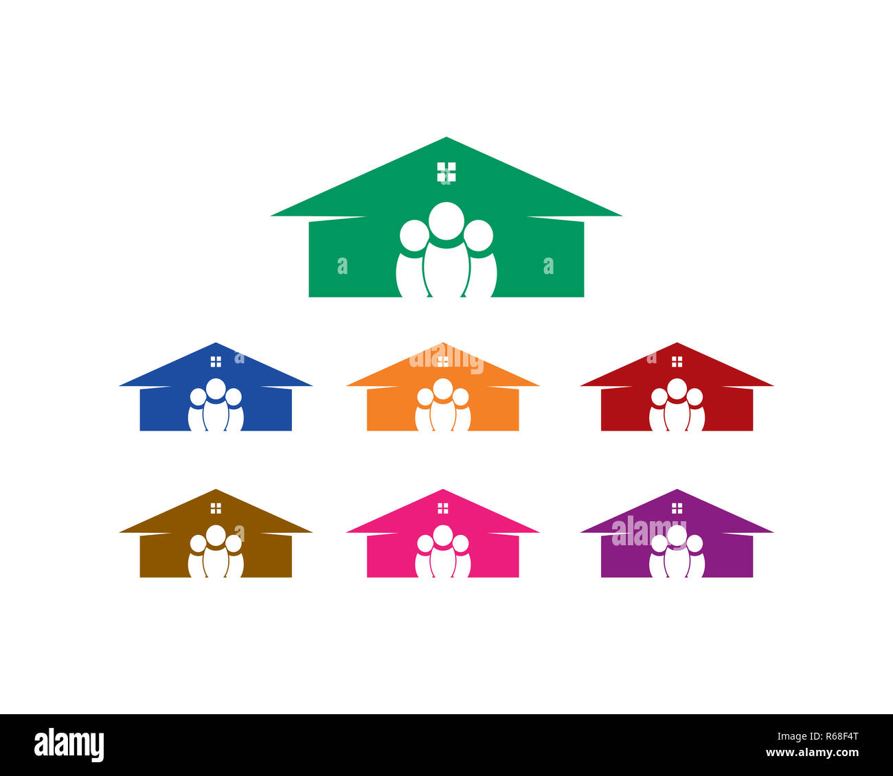 group people house logo Stock Photo - Alamy