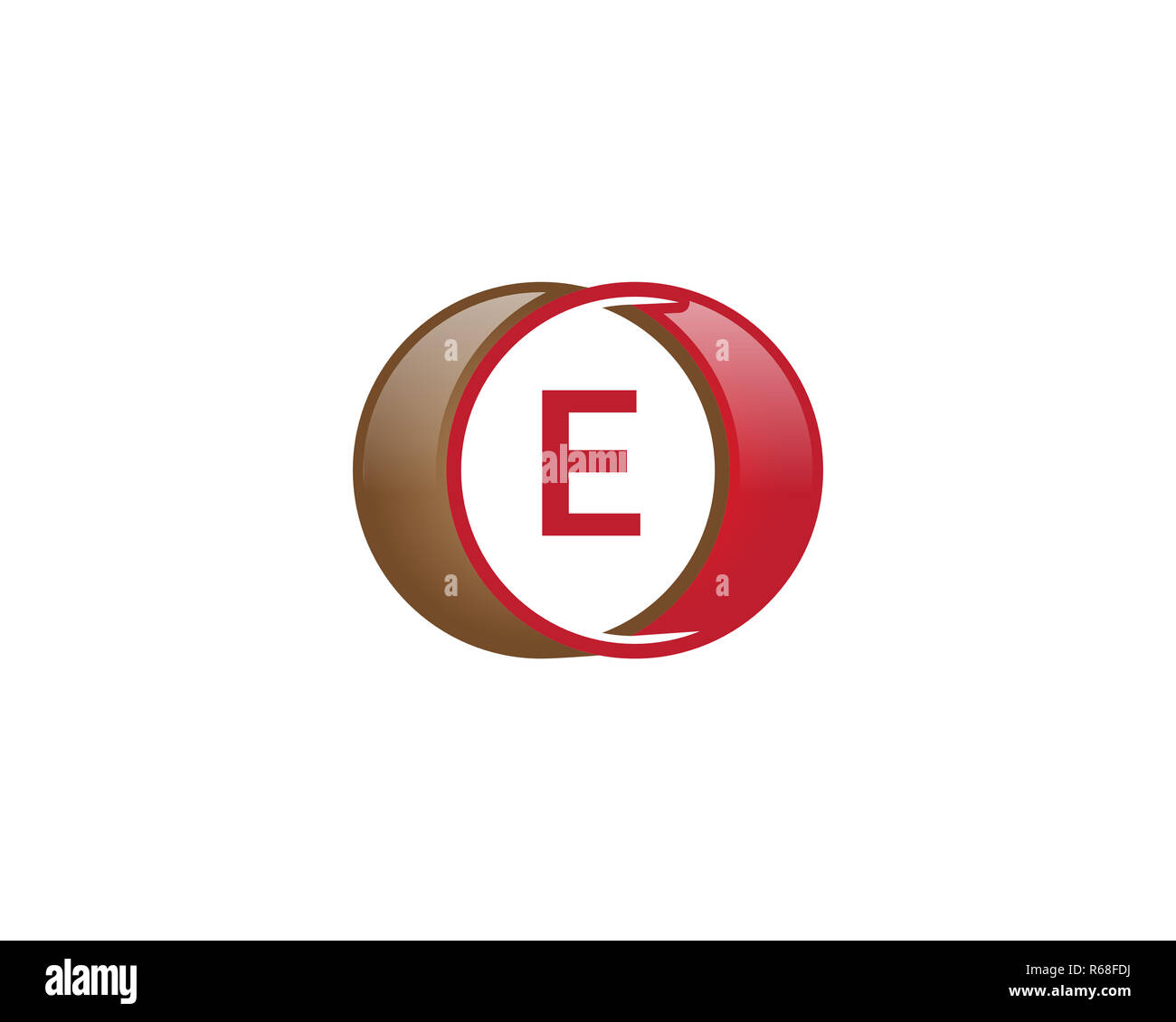 e letter circle logo Stock Photo - Alamy