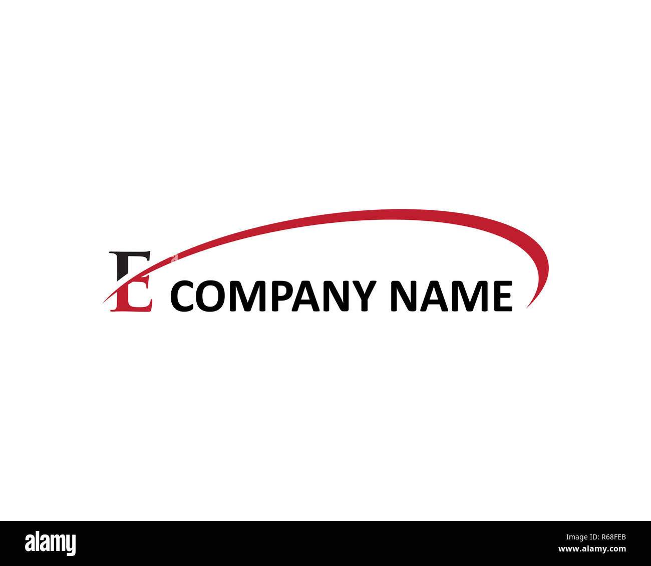 e letter swoosh logo Stock Photo - Alamy