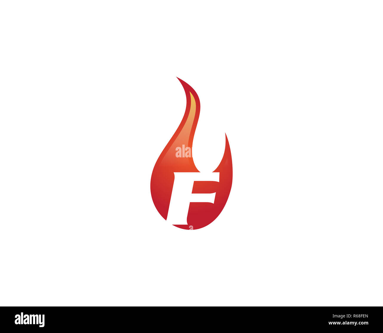 f letter flame logo Stock Photo - Alamy