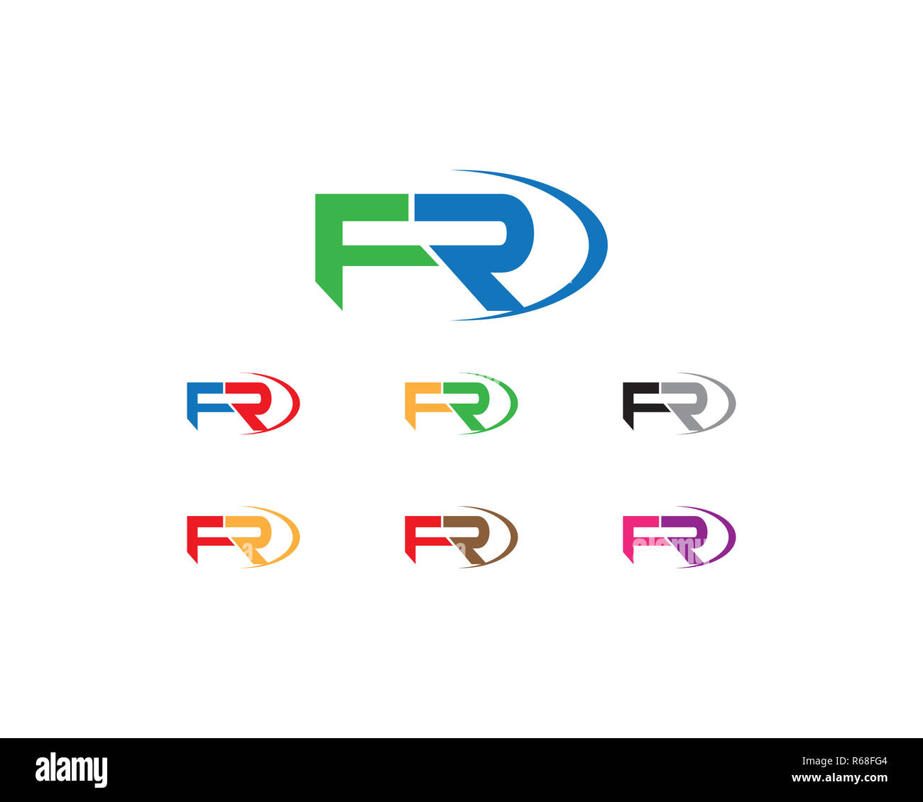 fr letter logo Stock Photo - Alamy