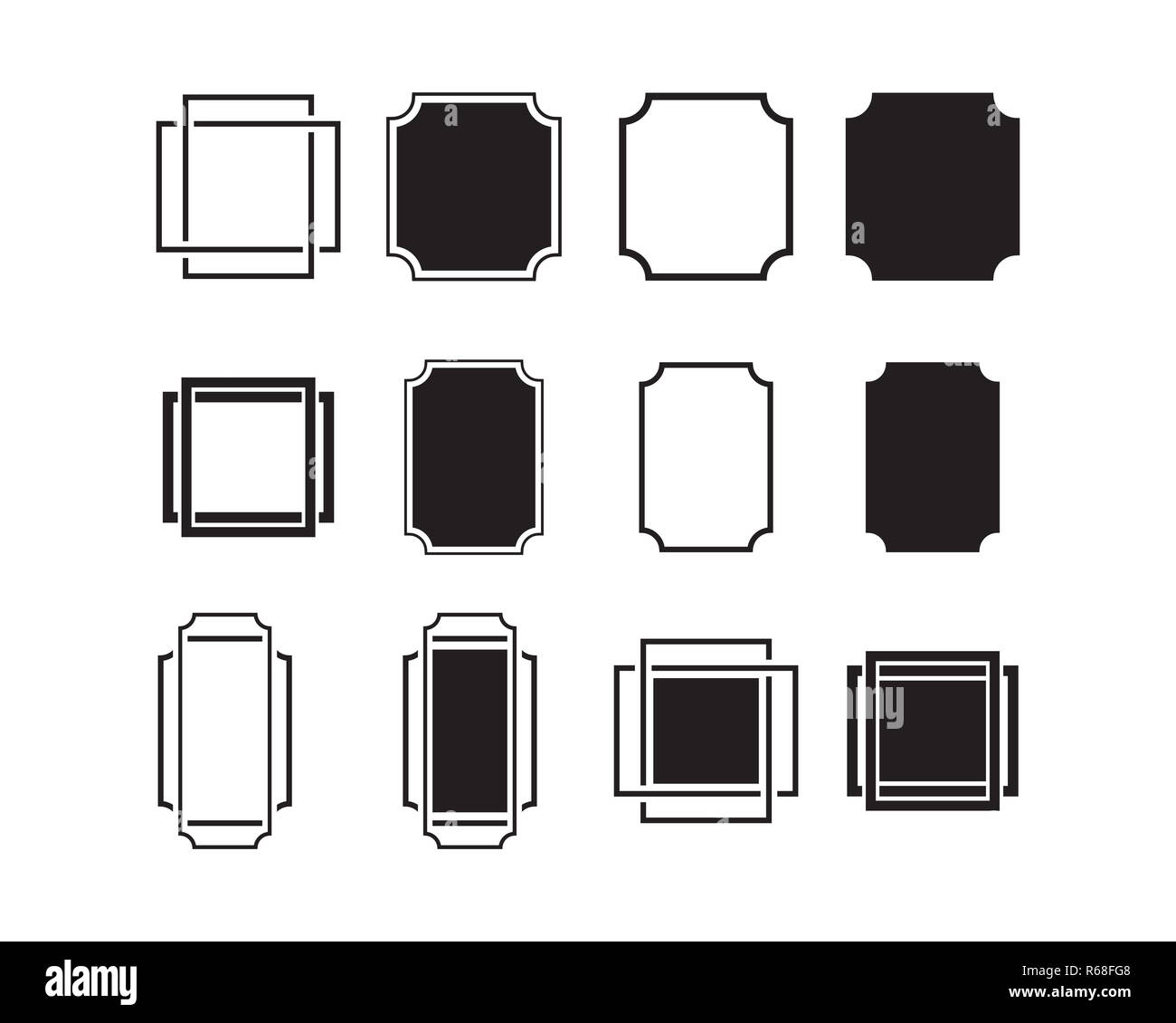 frame vector set Stock Photo - Alamy