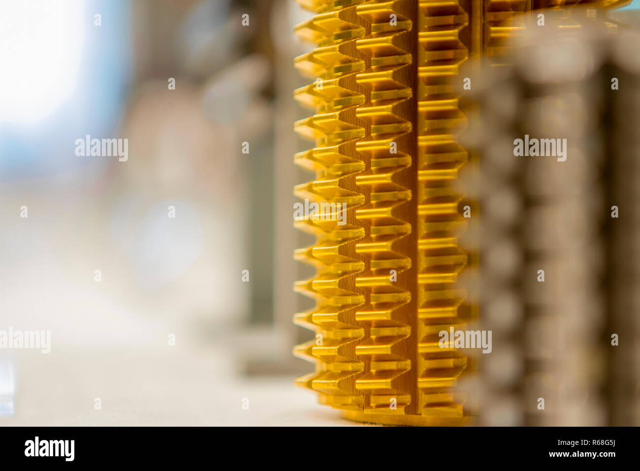 Mechanical parts turning in close hi-res stock photography and images ...