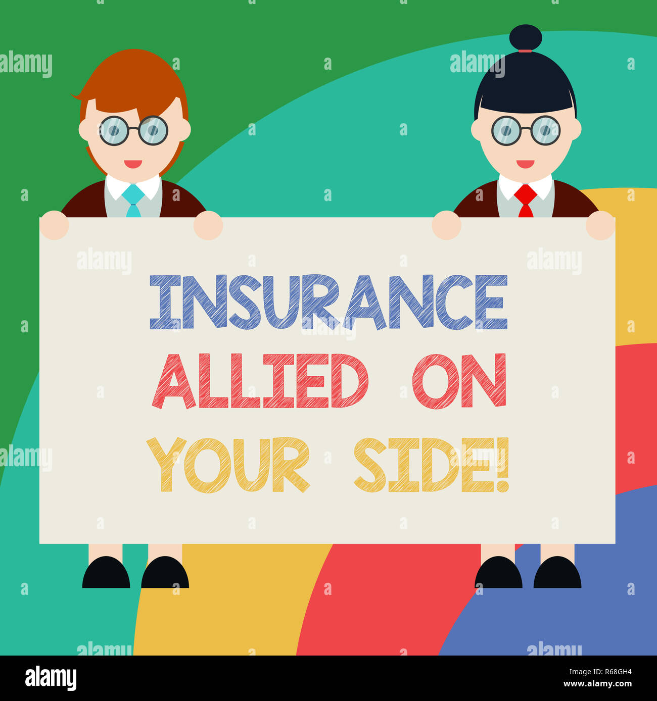 Conceptual hand writing showing Insurance Allied On Your Side. Business ...