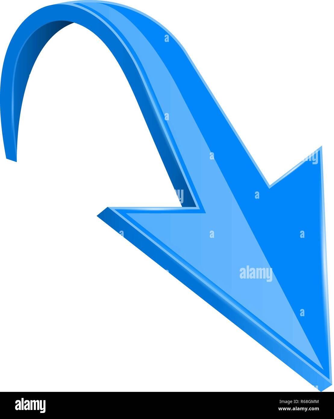 Arrow down success Stock Vector Images - Alamy