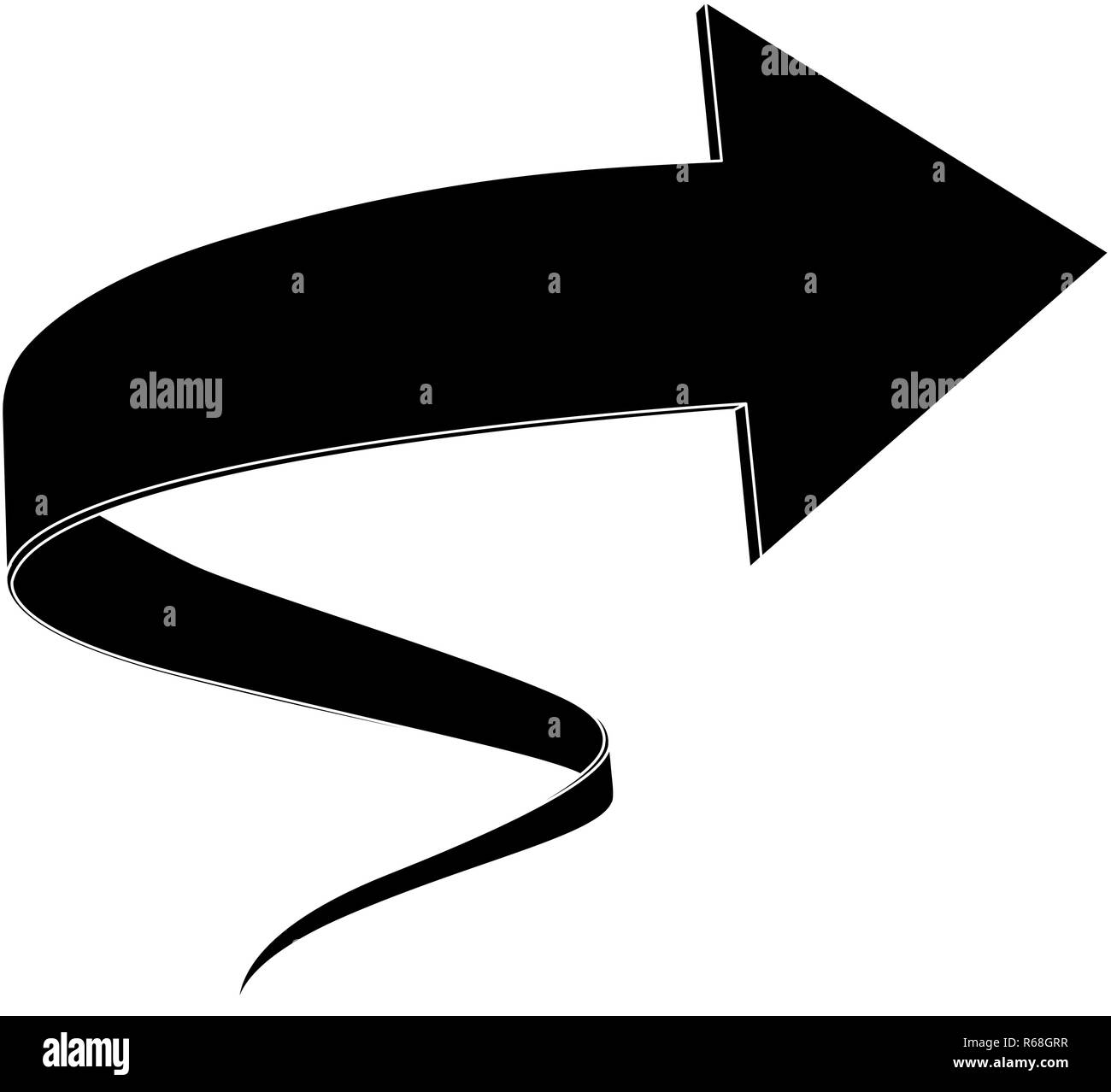 Black arrow. Spiral web icon Stock Vector Image & Art - Alamy