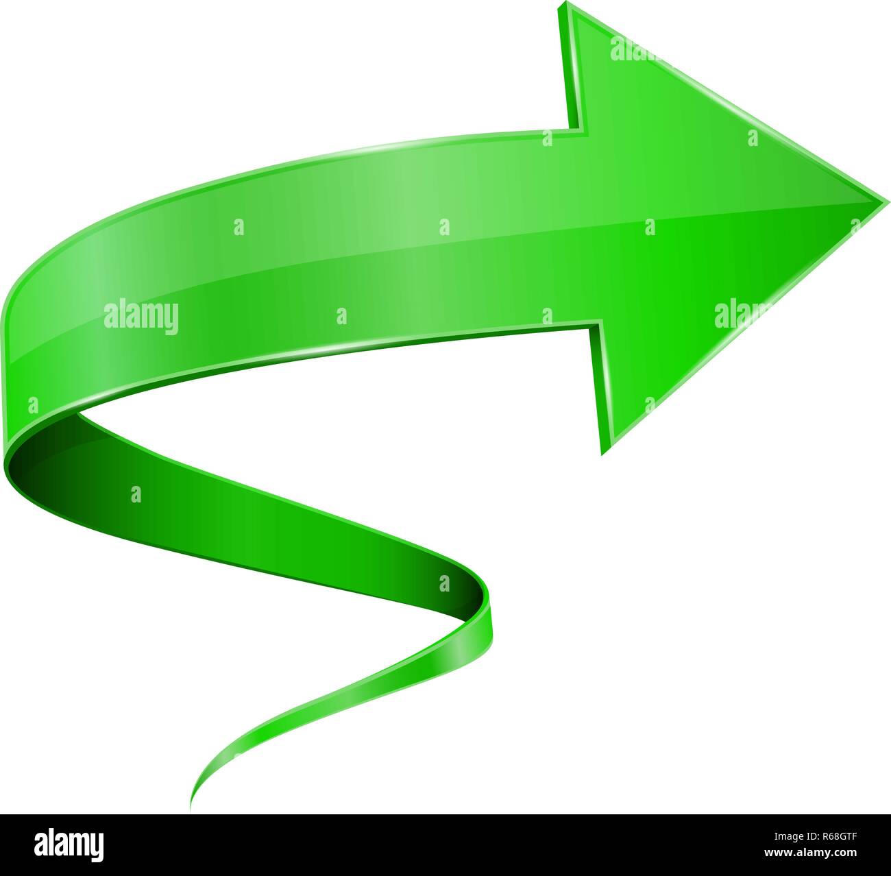 Green Arrow Icon 3d