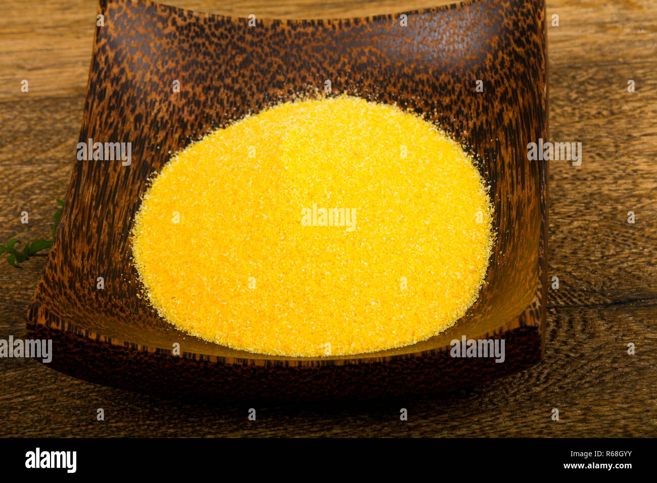 Raw polenta ready for cooking Stock Photo - Alamy