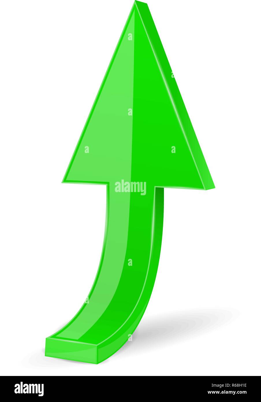 UP green 3d arrow. Shiny web icon Stock Vector Image & Art - Alamy