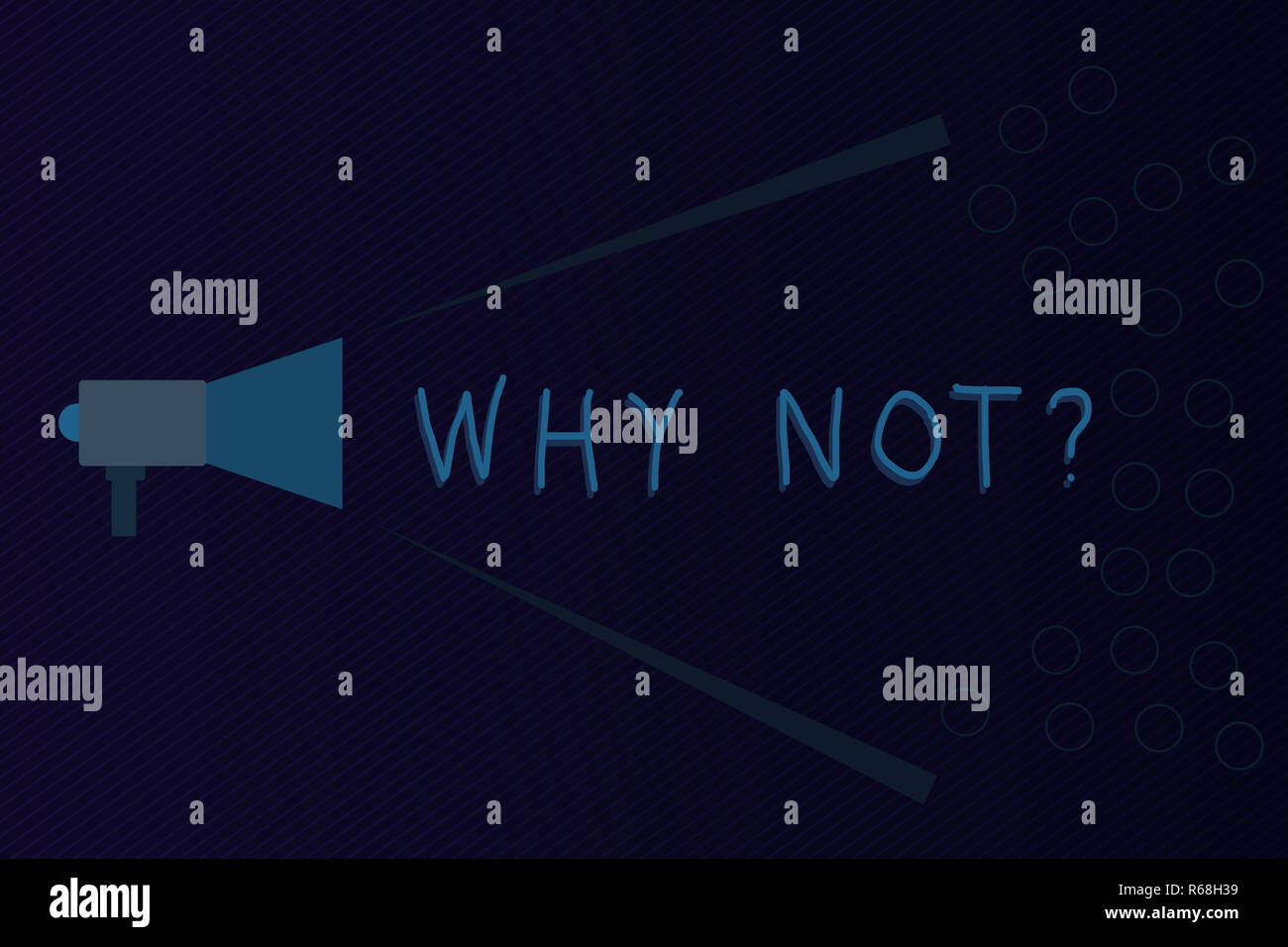 Text sign showing Why Not question. Conceptual photo make suggestion or ...