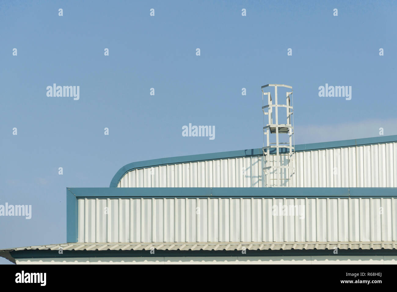 Stairs on the roof of the factory Stock Photo - Alamy
