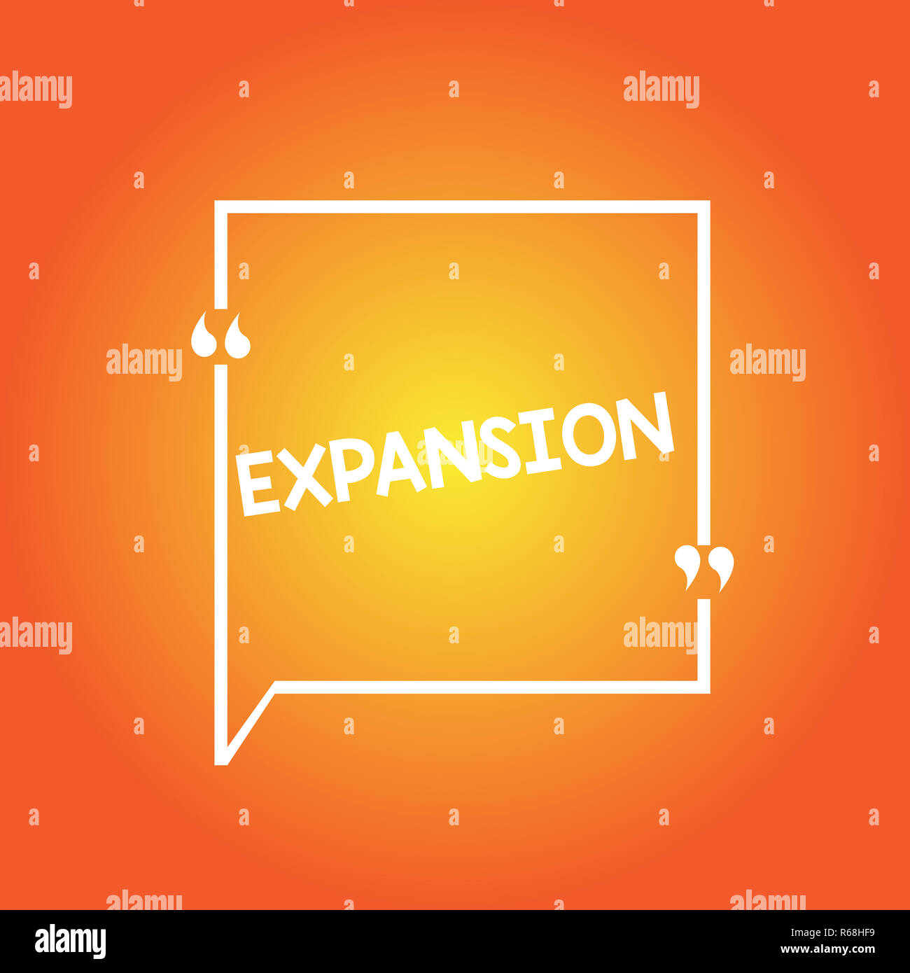Handwriting text Expansion. Concept meaning action becoming larger or ...