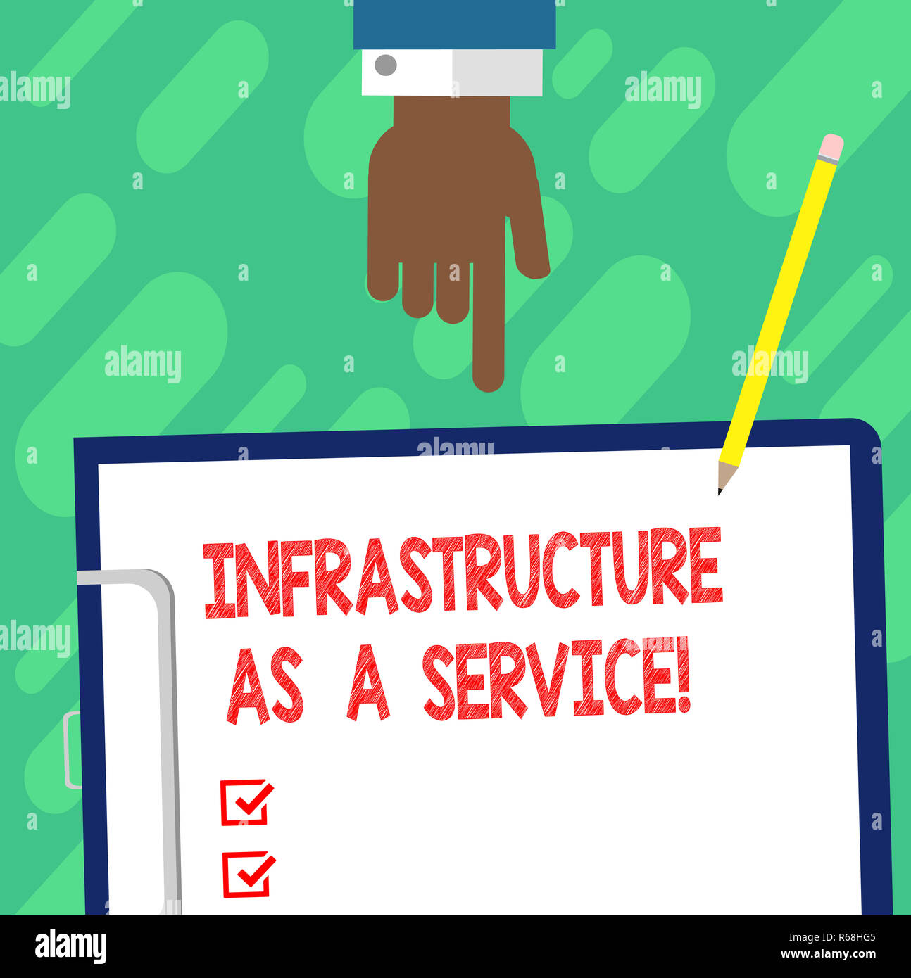 Handwriting Text Writing Infrastructure As A Service Concept Meaning Network Technologies