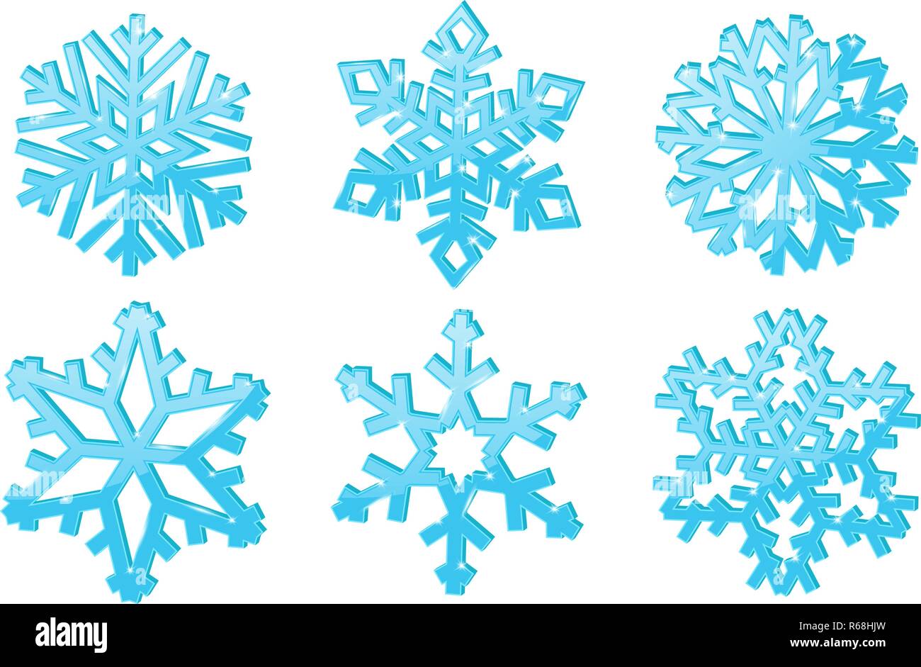 Christmas background 3d snowflakes Stock Vector Images - Alamy