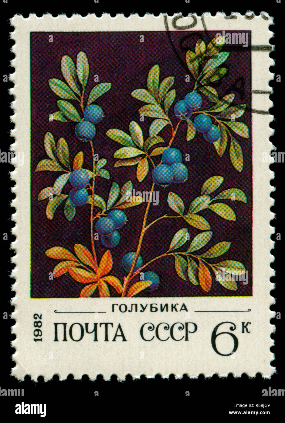 Postage stamp from the Soviet Union, USSR in the Wild Berries series ...