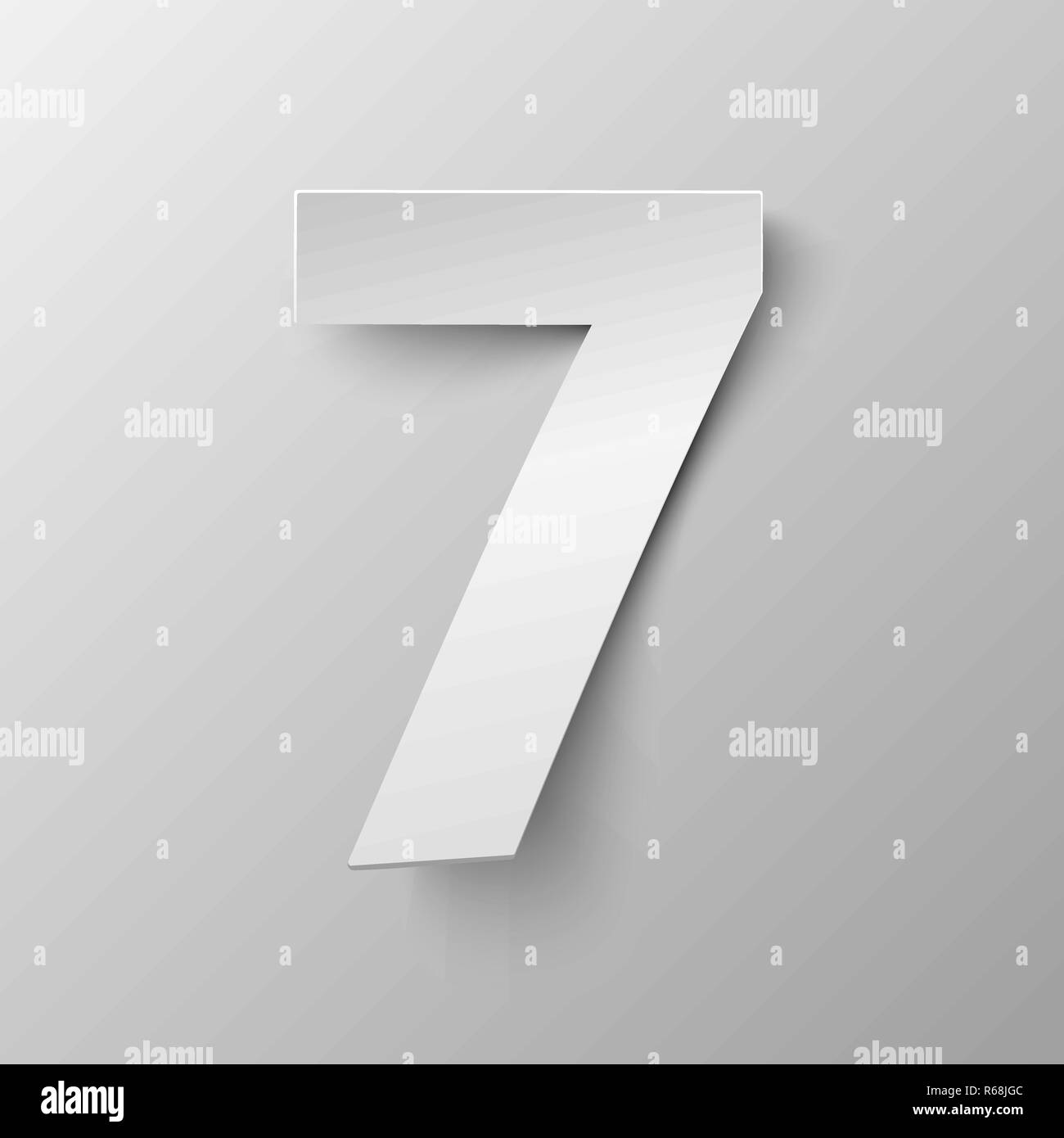 Vector number 7. Cut paper illustration Stock Vector Image & Art - Alamy