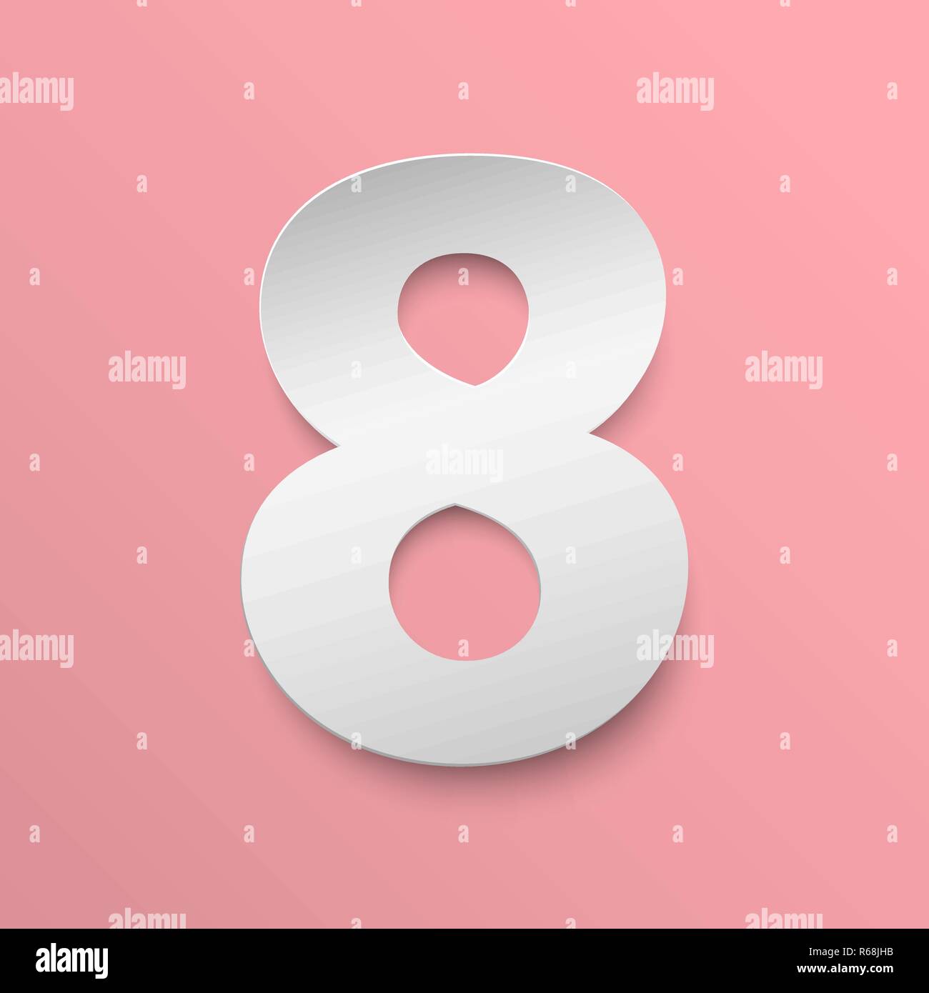 Vector number 8. Cut paper illustration Stock Vector Image & Art - Alamy