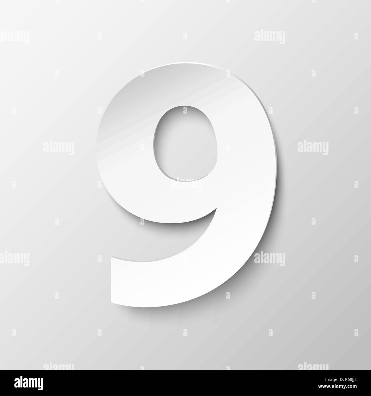 Paper vector number nine Stock Vector Image & Art - Alamy