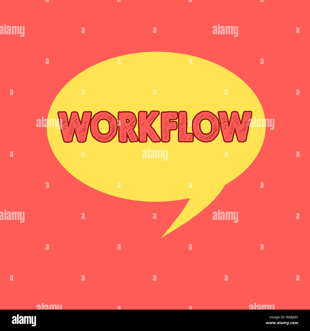 Handwriting text writing Workflow. Concept meaning sequence of ...
