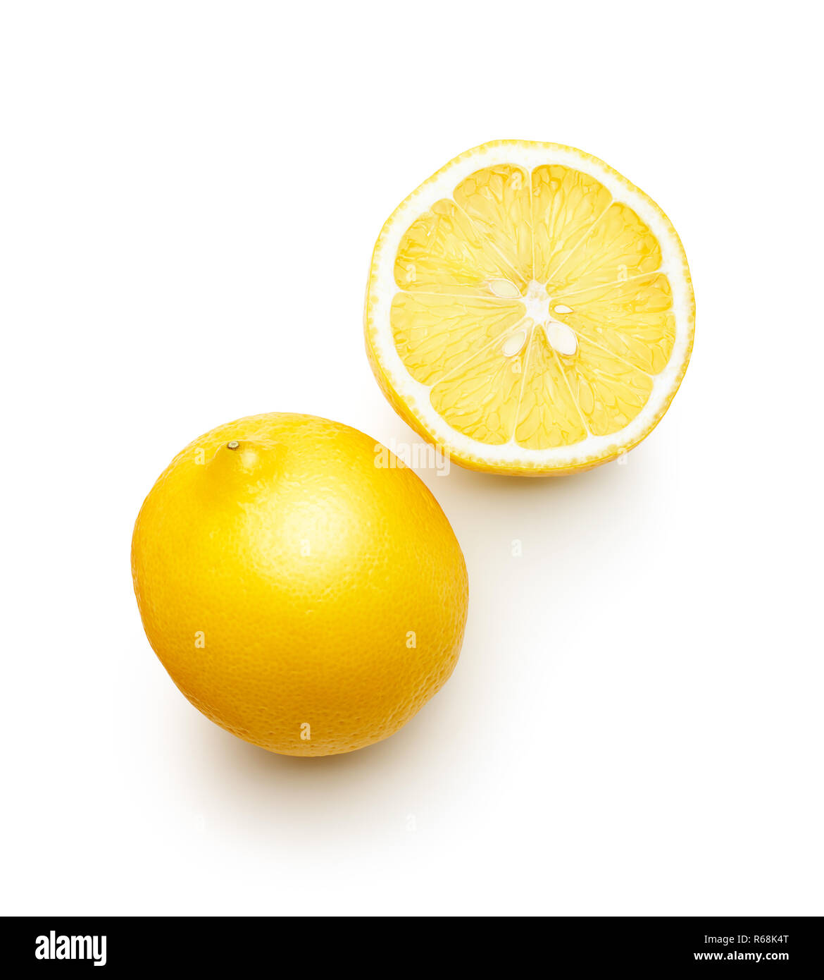 Fresh yellow lemon slice Cut Out Stock Images & Pictures - Alamy