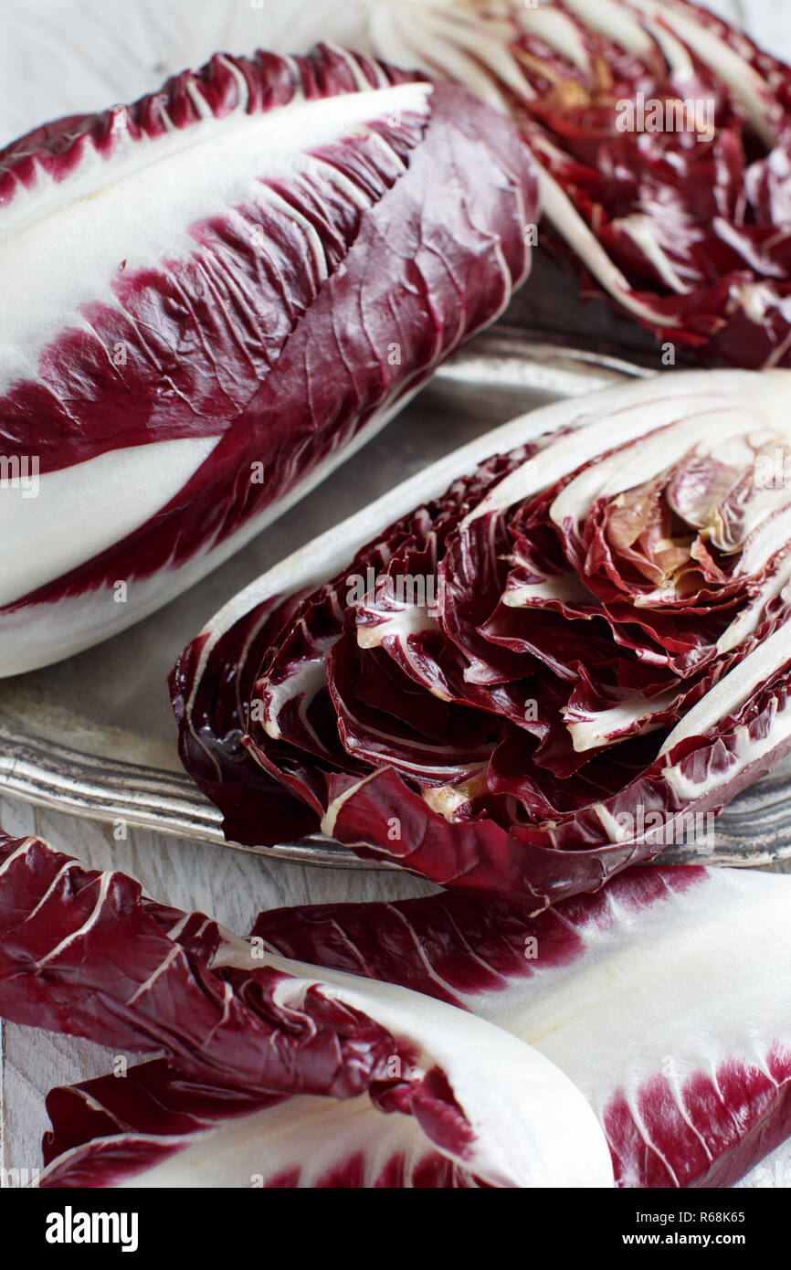 Raw red chicory Stock Photo - Alamy