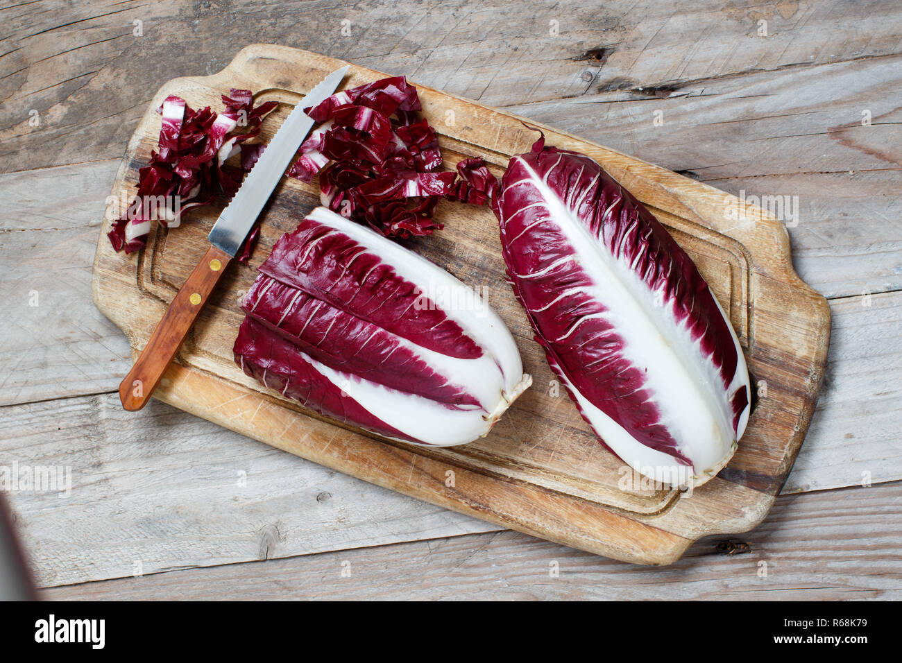 Raw red chicory Stock Photo - Alamy