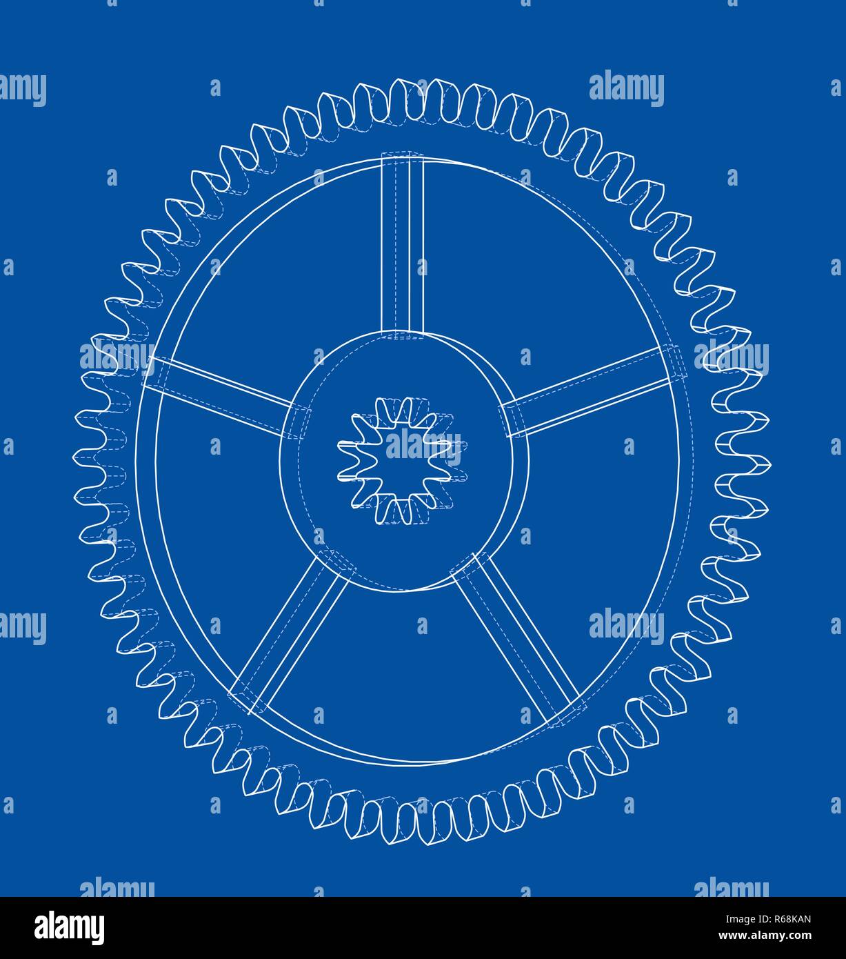 3D gear wheel. Vector rendering of 3d Stock Vector Image & Art - Alamy